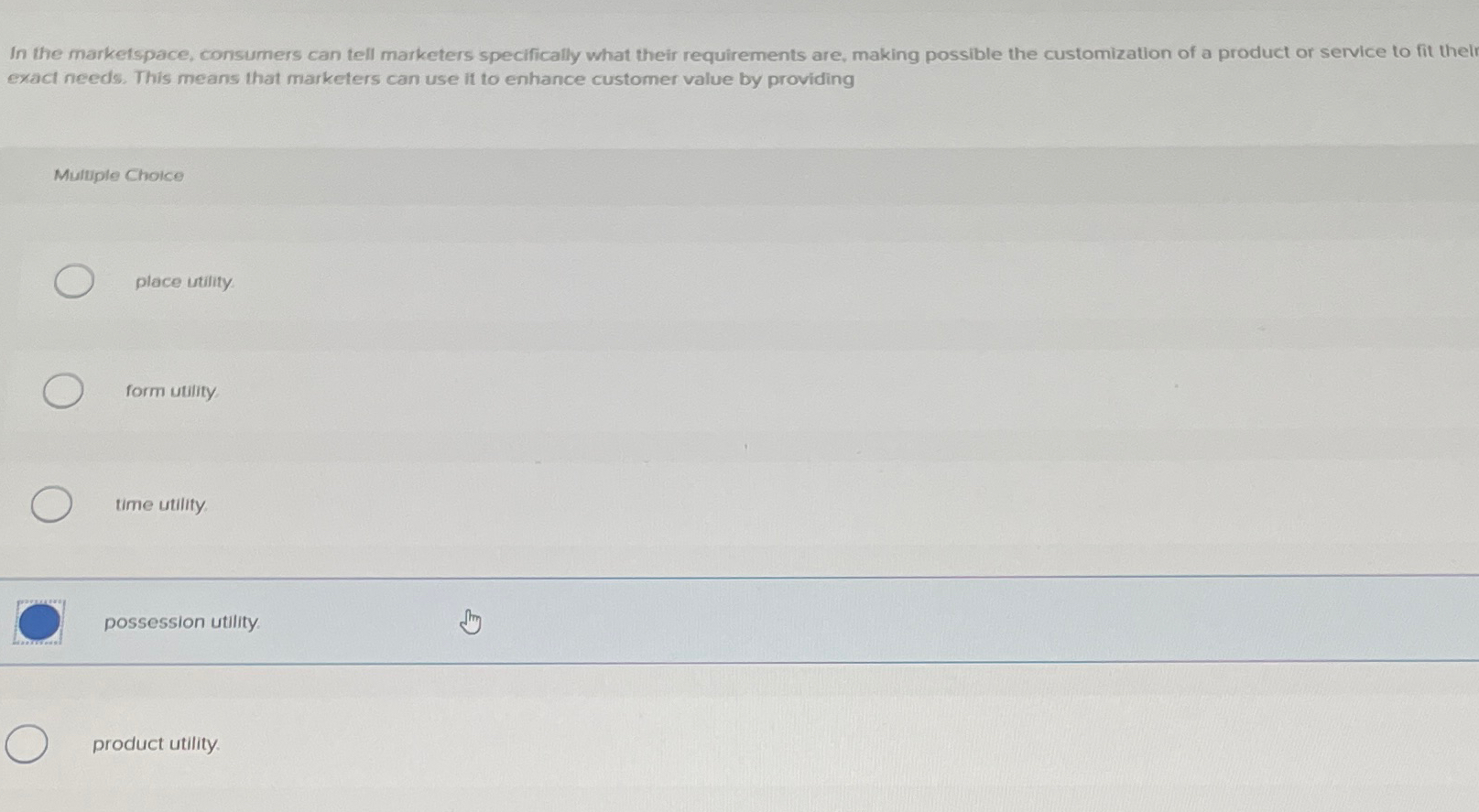 Solved In the marketspace, consumers can tell marketers | Chegg.com