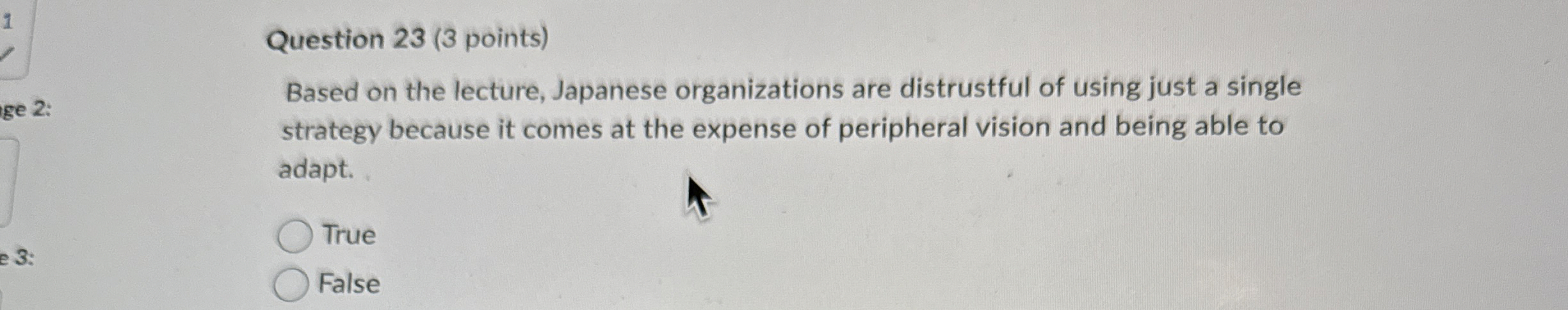 Solved Question 23 (3 ﻿points)Based on the lecture, Japanese | Chegg.com