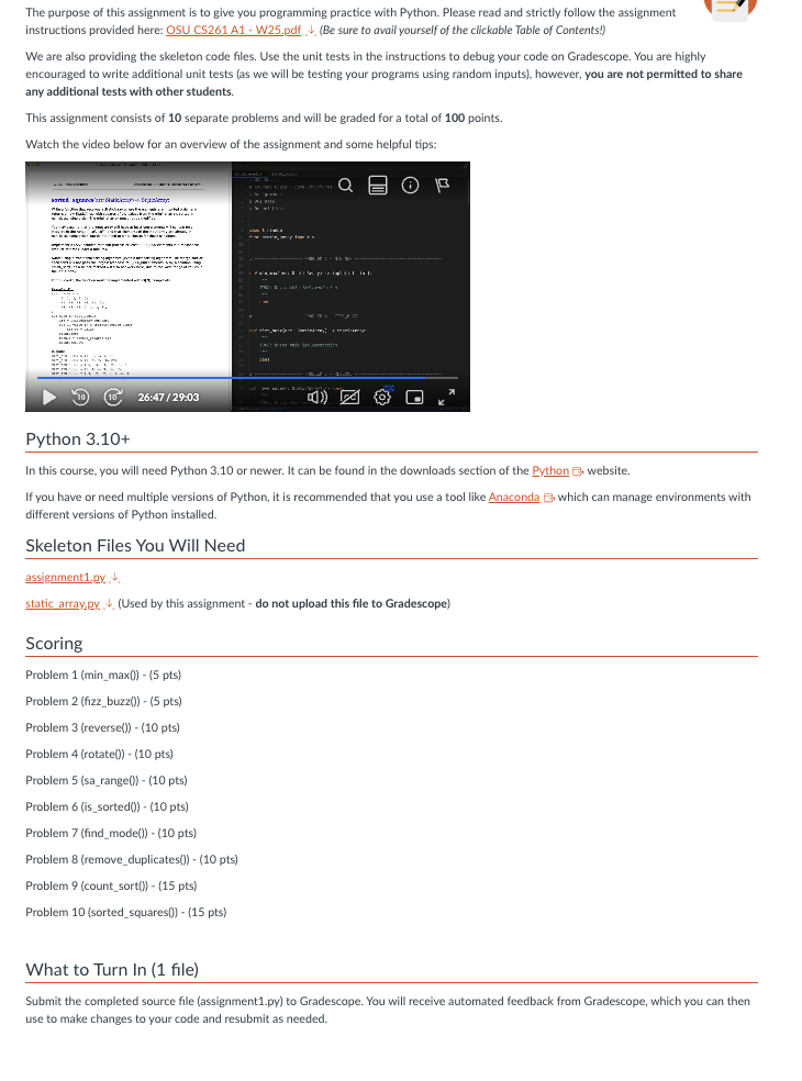 Solved import random from static_array import * ﻿ # | Chegg.com