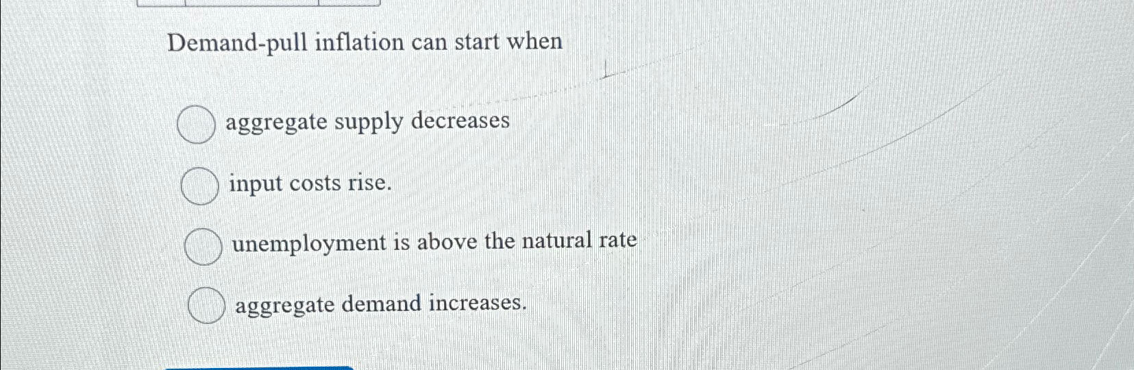 Solved Demand-pull inflation can start whenaggregate supply | Chegg.com