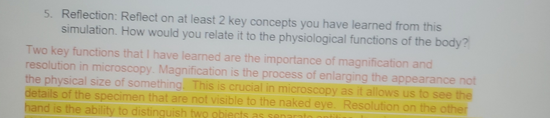 Solved Reflection: Reflect on at least 2 ﻿key concepts you | Chegg.com