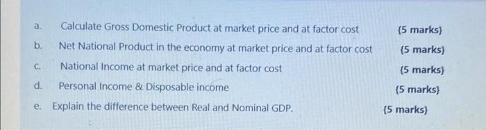 Solved The fia. Calculate Gross Domestic Product at market | Chegg.com