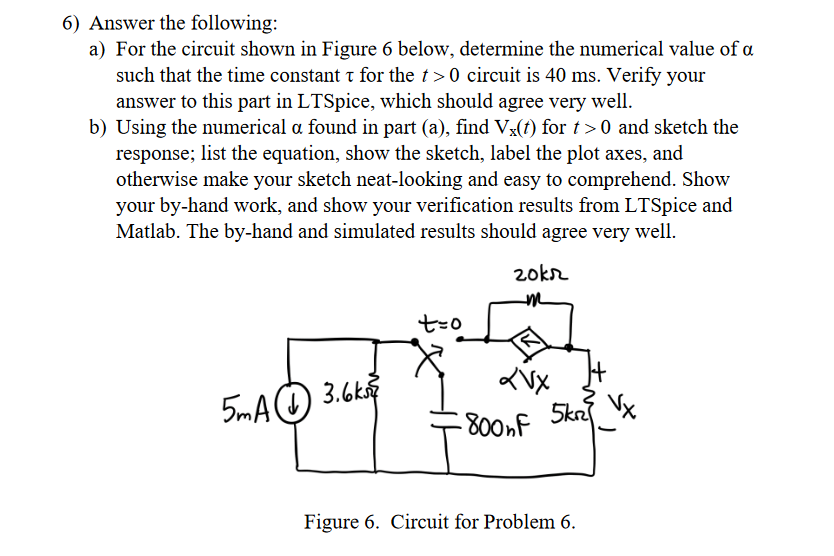 Solved Answer the following:a) ﻿For the circuit shown in | Chegg.com