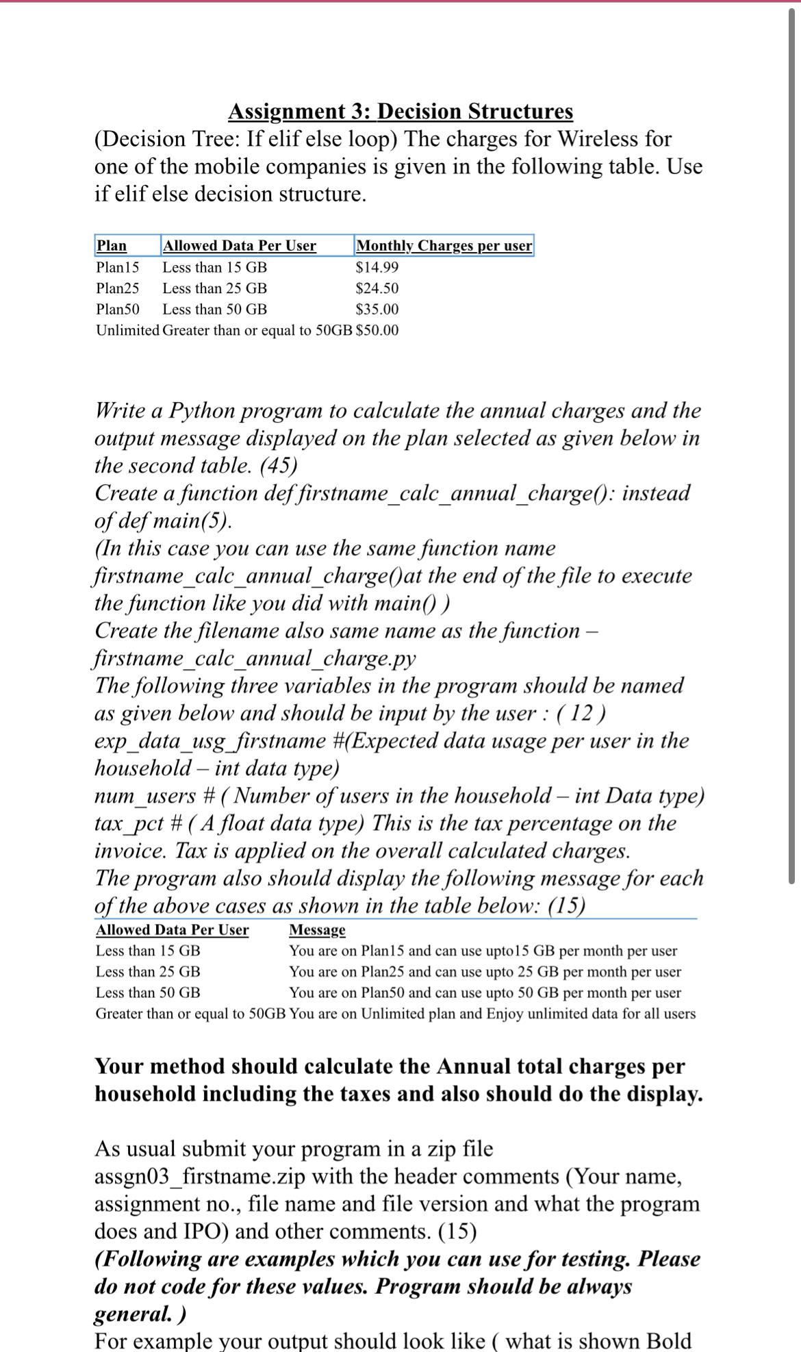 Solved Assignment 3: Decision Structures(Decision Tree: If | Chegg.com
