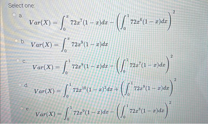Solved Suppose you have been asked to find Var(x). Which of | Chegg.com
