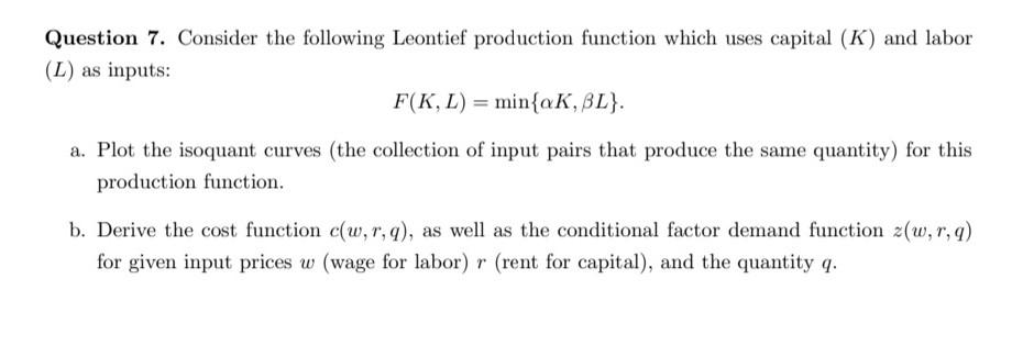 Solved Question 7. Consider the following Leontief | Chegg.com
