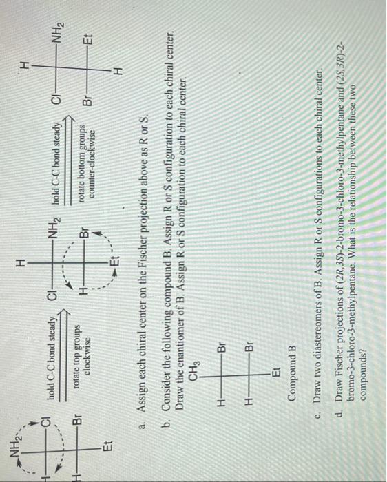 Solved a. Assign each chiral center on the Fischer | Chegg.com