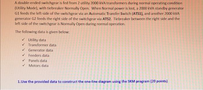 Use the provided data to construct the one-line | Chegg.com