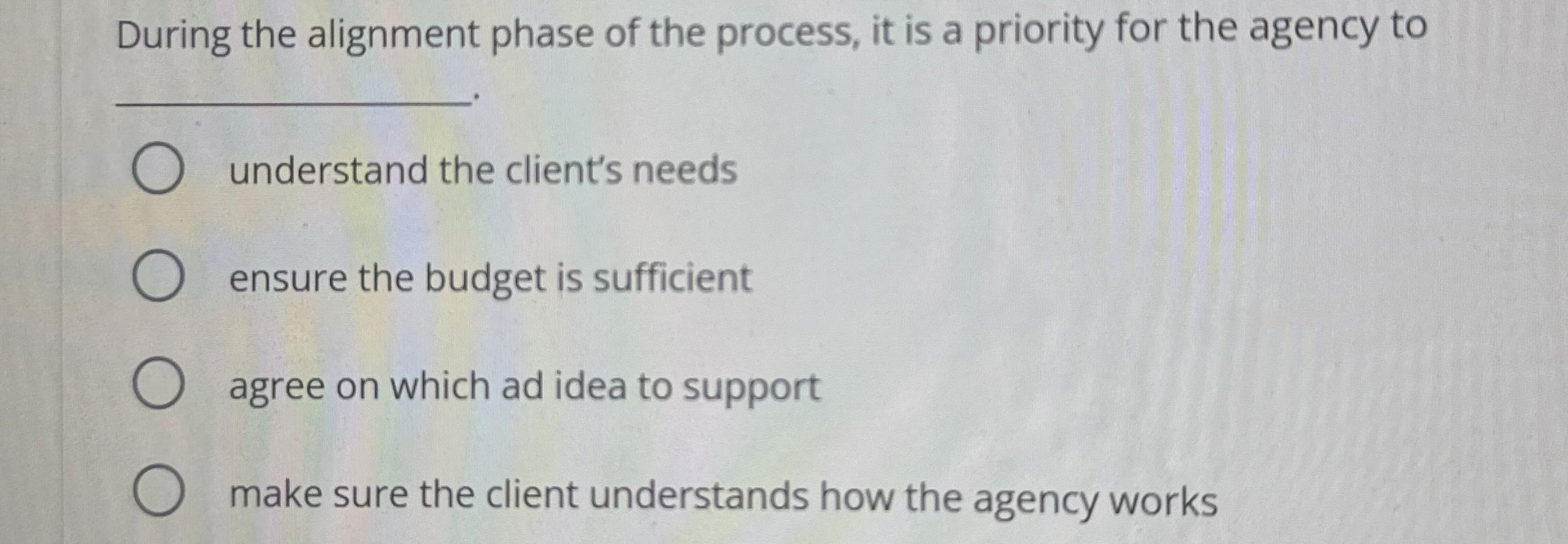Solved During the alignment phase of the process, it is a | Chegg.com