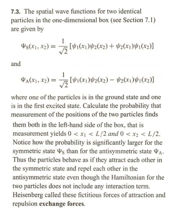 Solved 7.3. ﻿The spatial wave functions for two | Chegg.com