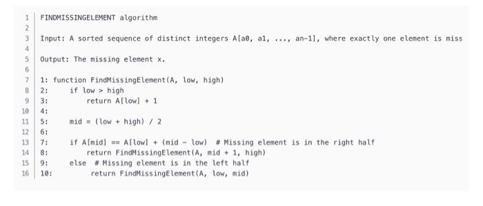 Solved divide and conquer algorithm. I have done the first | Chegg.com