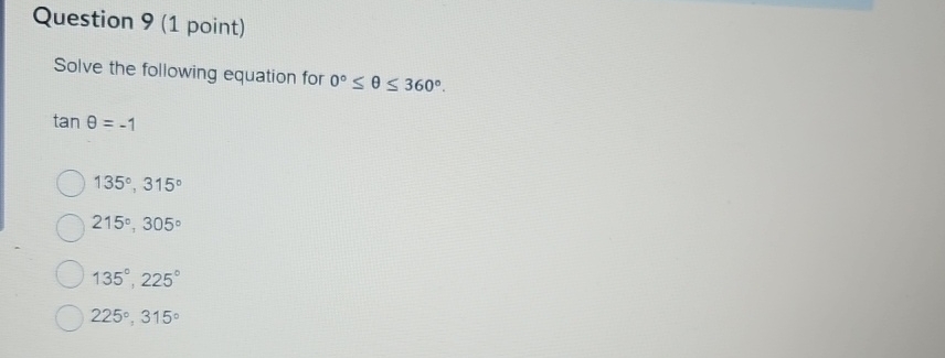 Solved Question 9 (1 ﻿point)Solve the following equation for | Chegg.com