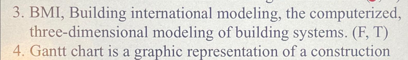 Solved BMI, Building international modeling, the | Chegg.com