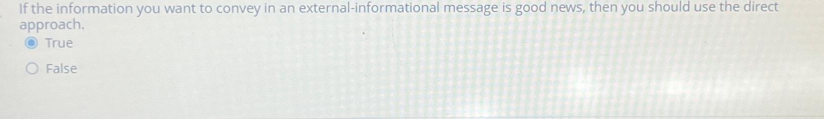 Solved If the information you want to convey in an | Chegg.com