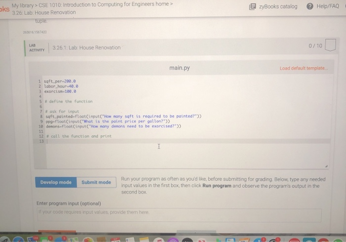 zyBooks catalog Help/FAQ oks My library > CSE 1010: | Chegg.com