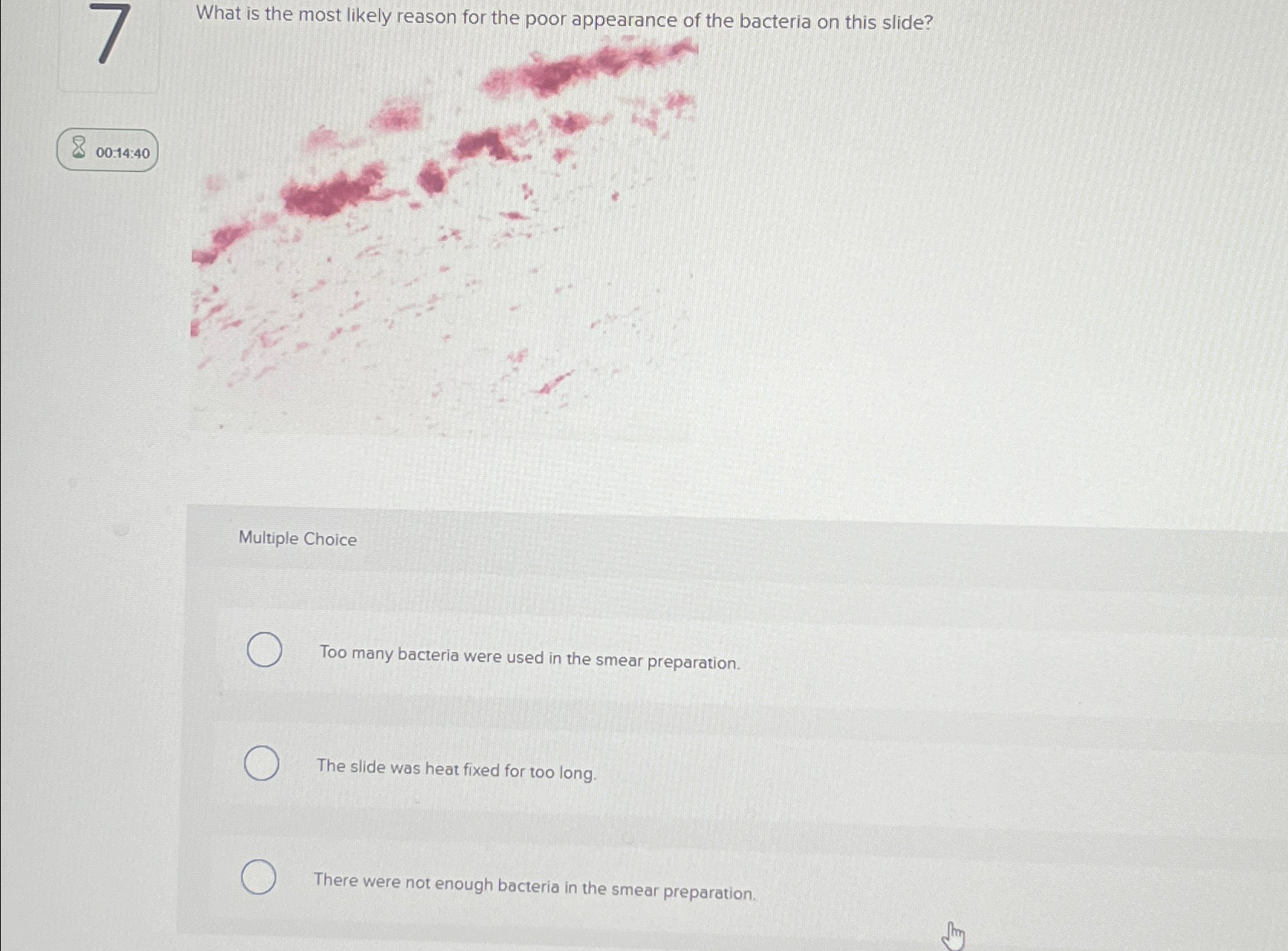 Solved What is the most likely reason for the poor | Chegg.com