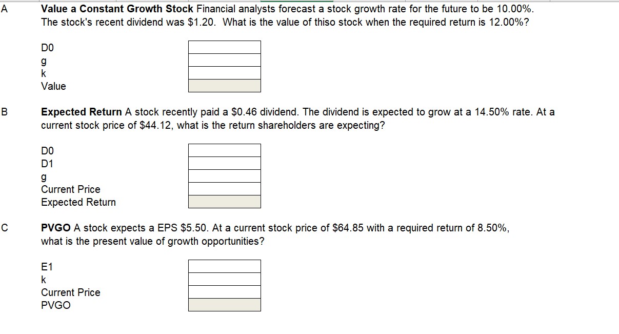 hello, please show steps and explain the formulas and | Chegg.com