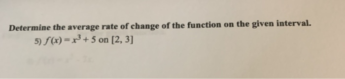 Solved Determine the average rate of change of the function | Chegg.com