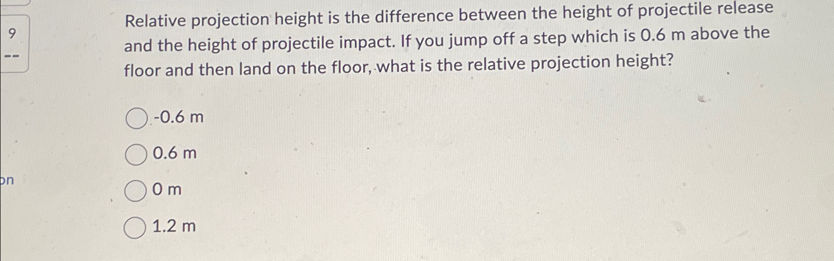 Solved Relative projection height is the difference between | Chegg.com