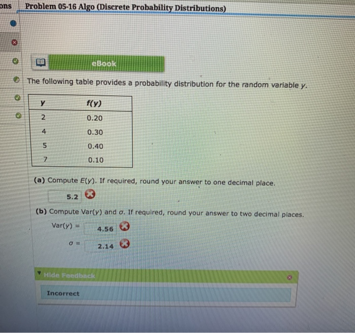 Solved ons Problem 05-16 Algo (Discrete Probability | Chegg.com