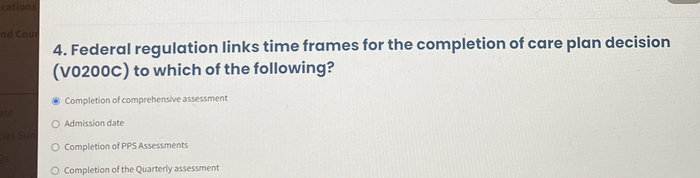 Solved Federal regulation links time frames for the | Chegg.com