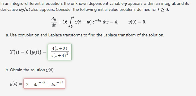 Solved In an integro-differential equation, the unknown | Chegg.com