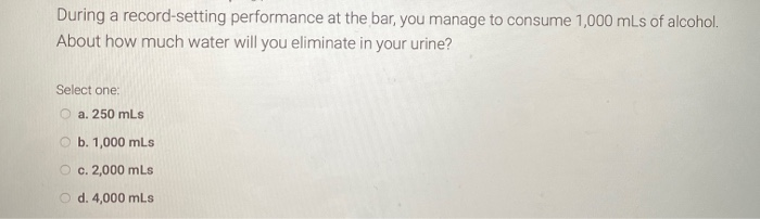 Solved During a record-setting performance at the bar, you | Chegg.com