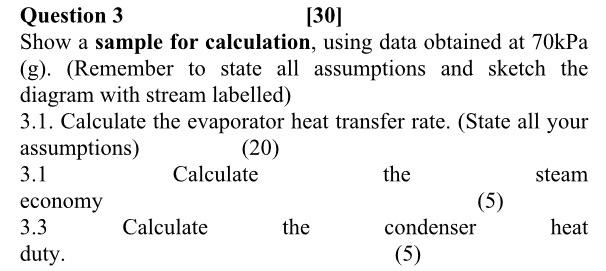 Solved Show a sample for calculation, using data obtained at | Chegg.com