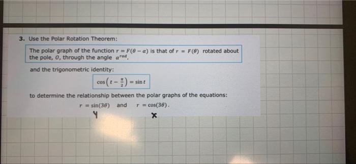 Solved 3. Use the Polar Rotation Theorem: The polar graph of | Chegg.com