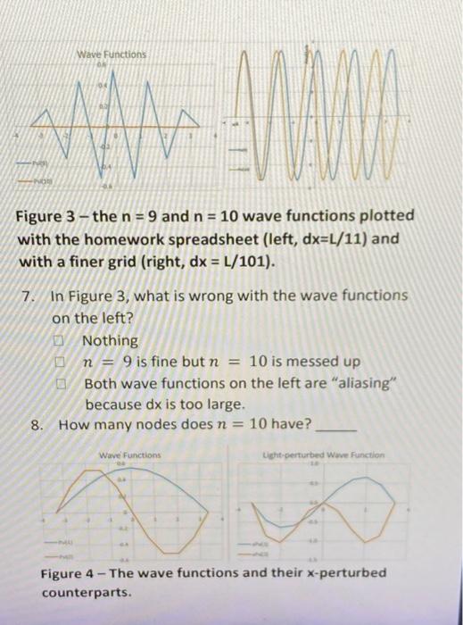 Solved Figure 3 - the n=9 and n=10 wave functions plotted | Chegg.com