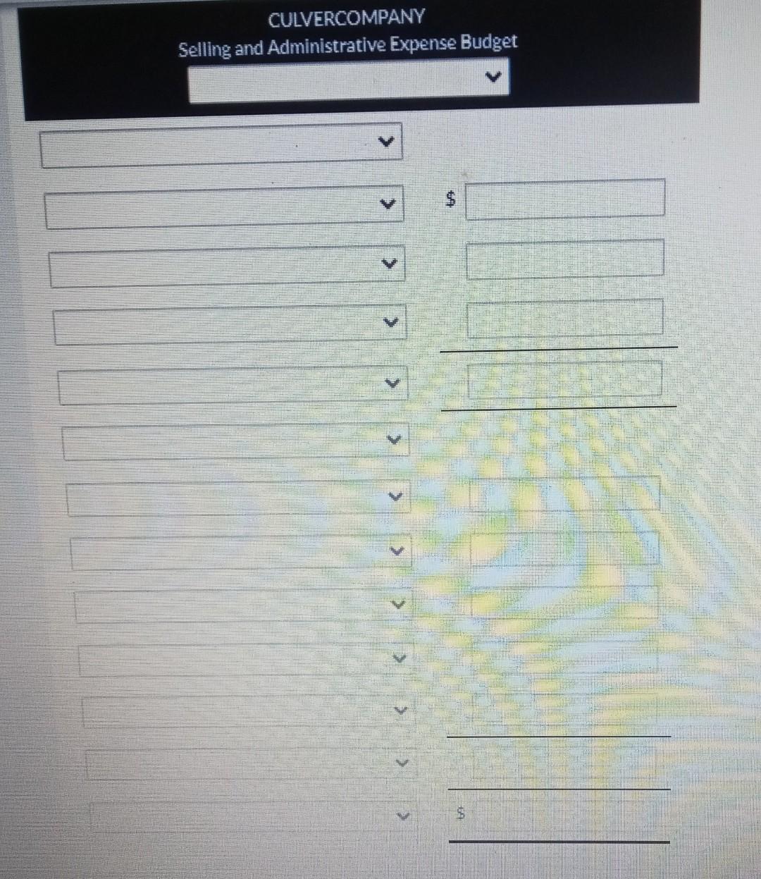 Solved Culver Company combines its operating expenses for | Chegg.com