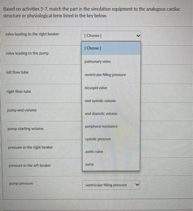 Solved Based on activities 5-7, match the part in the | Chegg.com