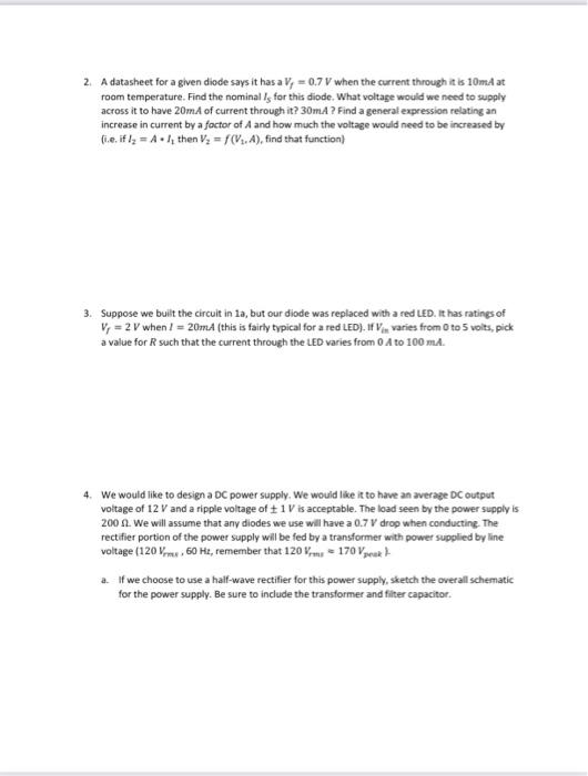 Solved 1. For each of these circuits, find an expression for | Chegg.com