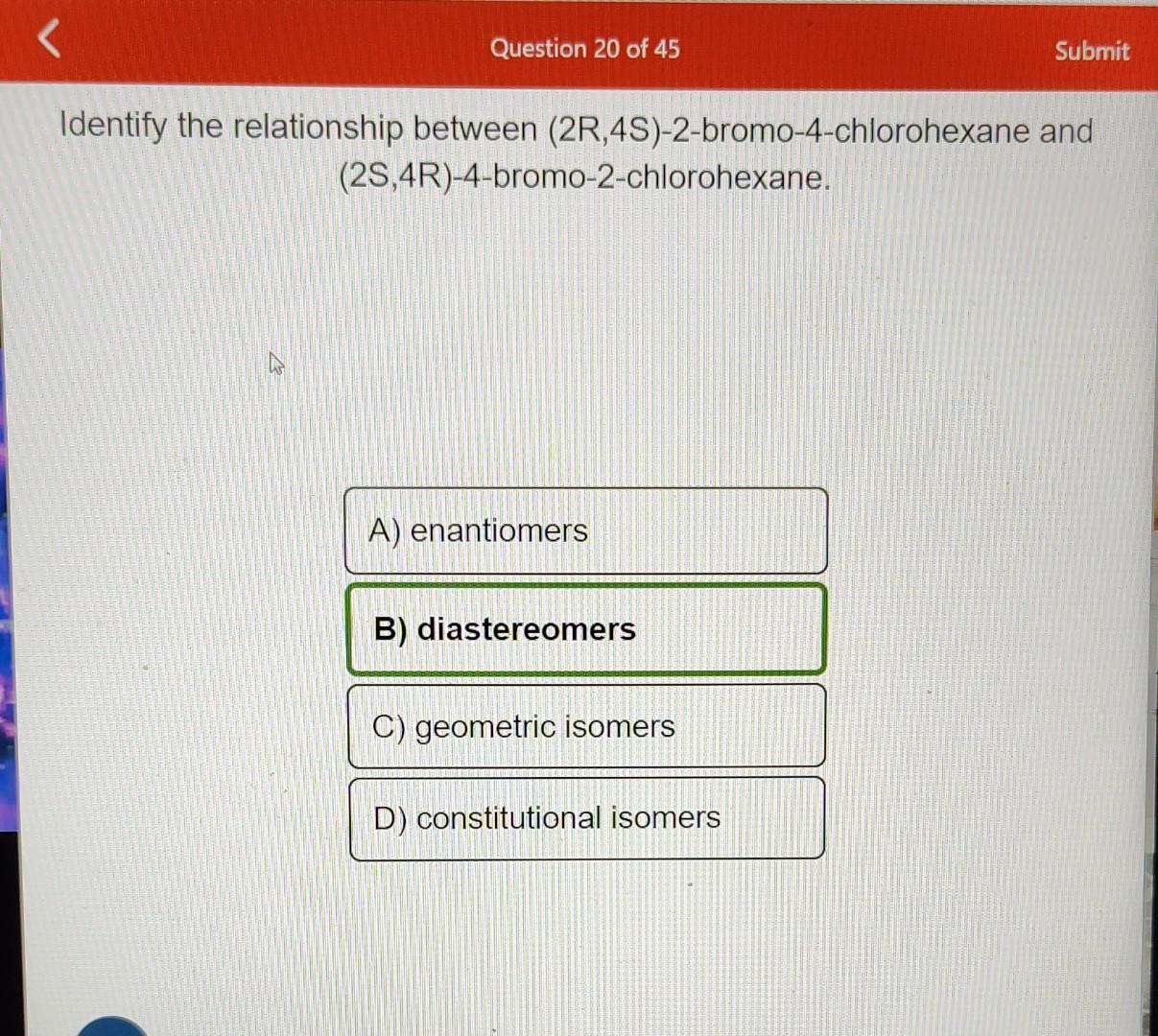 Solved Identify the relationship between (2R,4 | Chegg.com