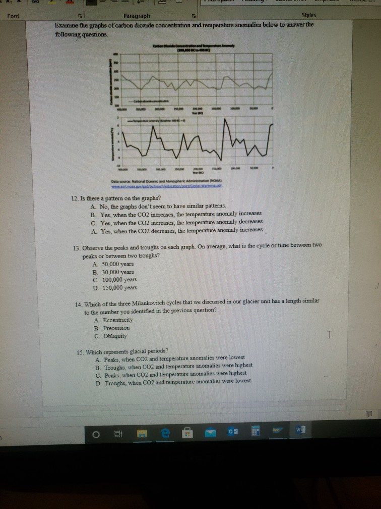 Solved Font Paragraph Styles Examine the graphs of carbon | Chegg.com