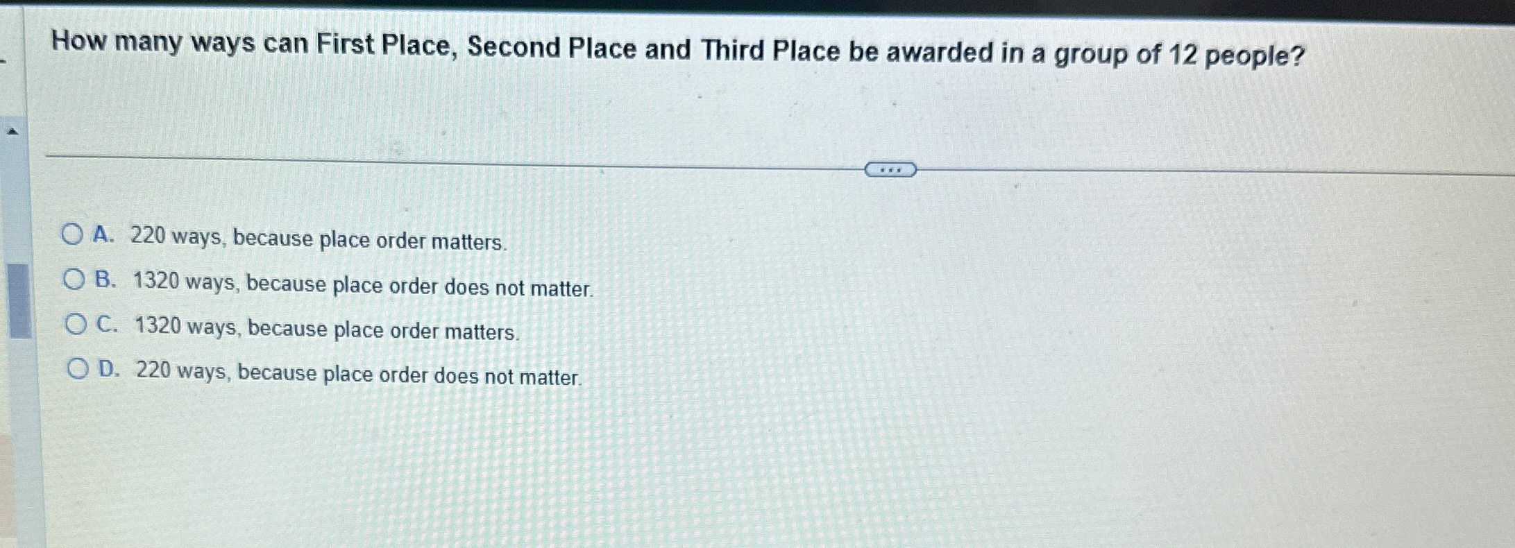 Solved How many ways can First Place, Second Place and Third | Chegg.com