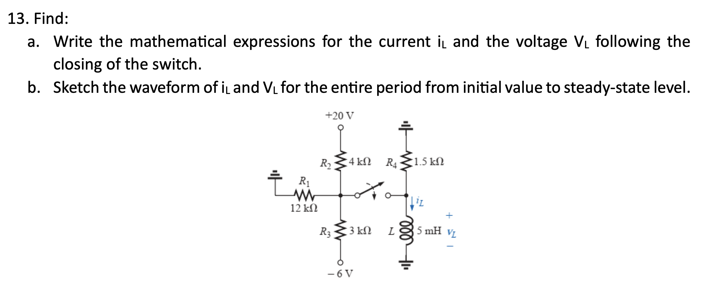 Solved Find:a. ﻿Write the mathematical expressions for the | Chegg.com
