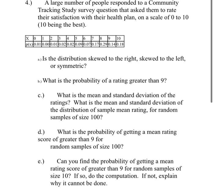 Solved A large number of people responded to a Community | Chegg.com