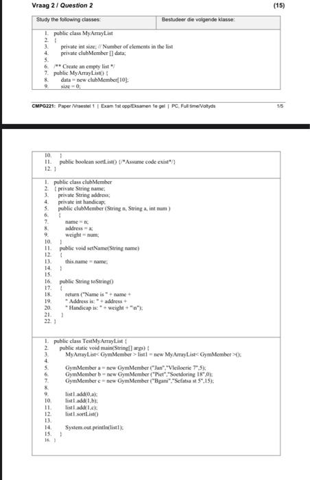 CMPG221: Paper Niestet 1 I Exam 1st epp-Examen 1e gel | Chegg.com
