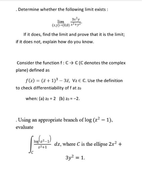 Solved . Determine whether the following limit exists: lim | Chegg.com