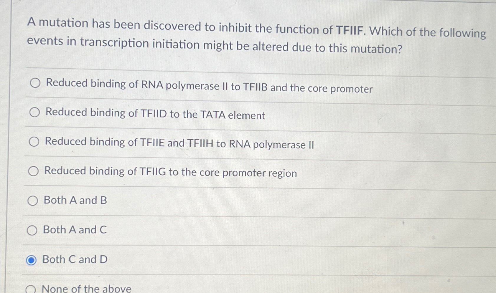 Solved A mutation has been discovered to inhibit the | Chegg.com