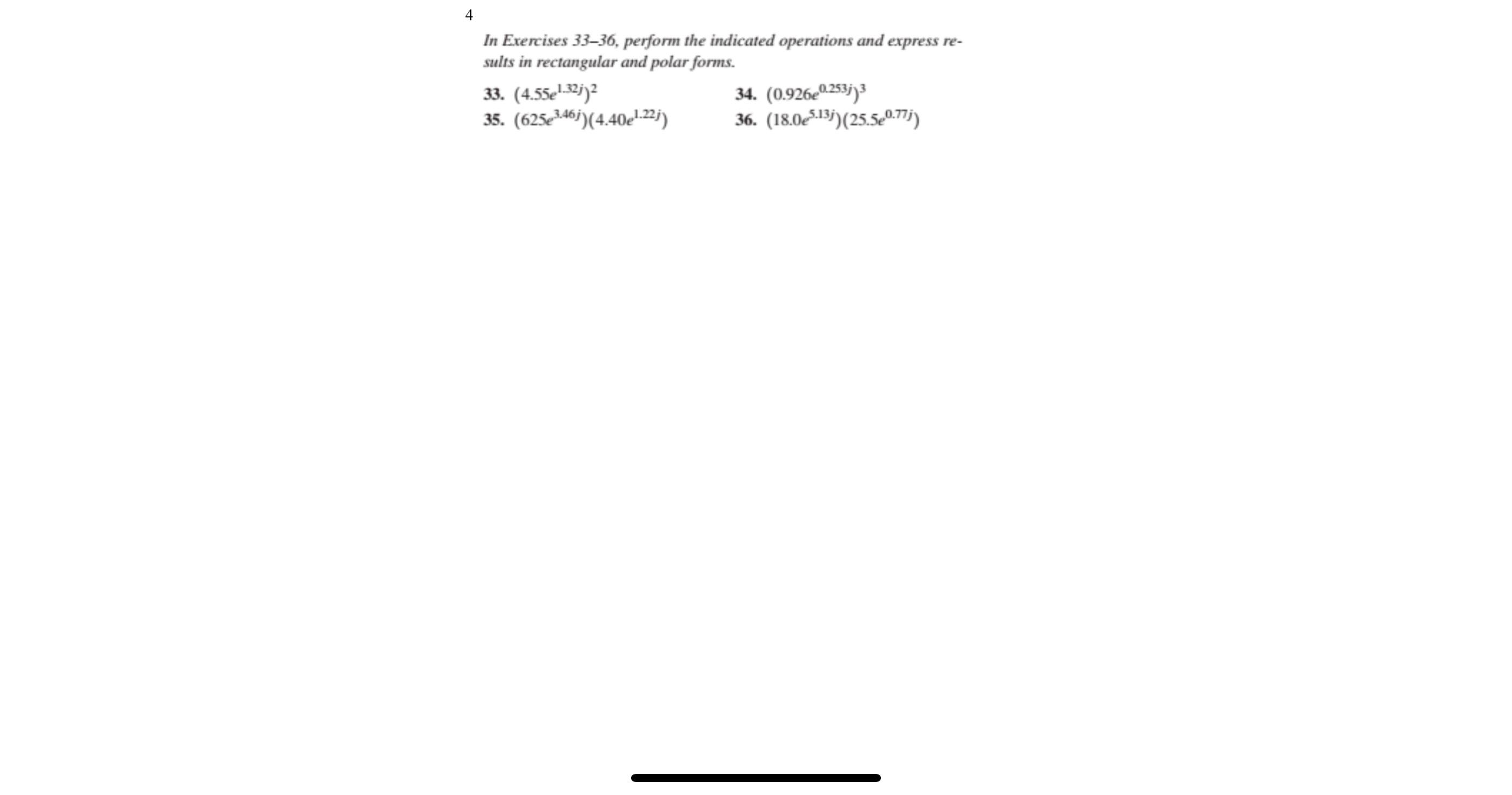 Solved 4In Exercises 33-36, ﻿perform the indicated | Chegg.com