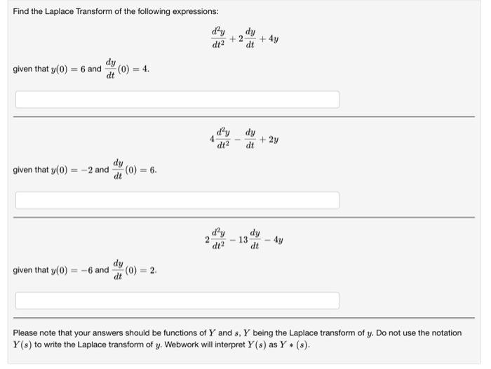 Solved Find the Laplace Transform of the following | Chegg.com