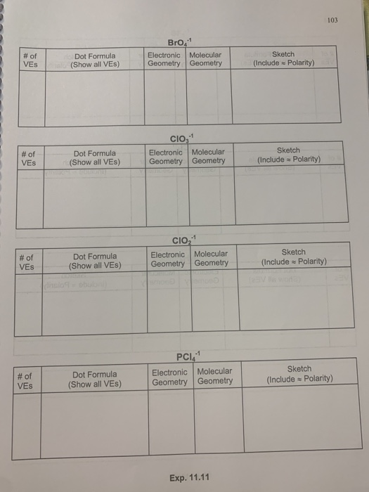 Solved MOLECULAR MODELS CHM 1045L/CHM 1046L DATA SHEET NAME | Chegg.com