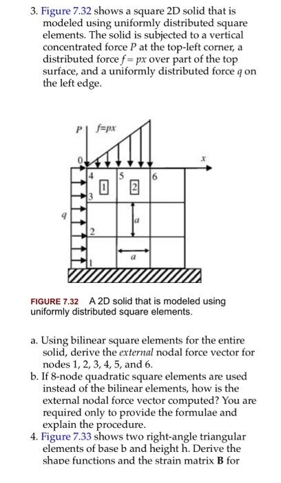 3. Figure 7.32 shows a square 2D solid that is | Chegg.com