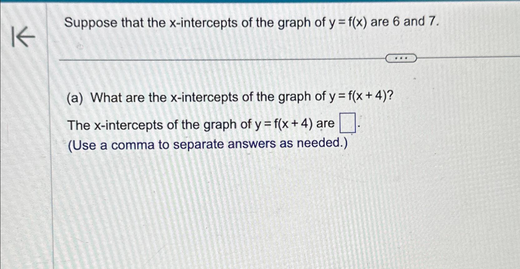Solved Suppose that the x-intercepts of the graph of y=f(x) | Chegg.com