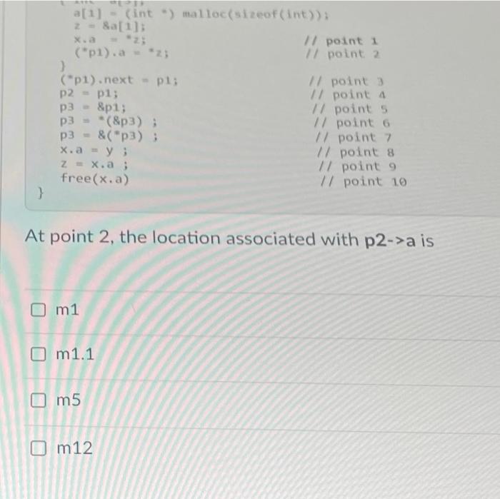 Solved Consider the C code below and the box-circle diagram | Chegg.com