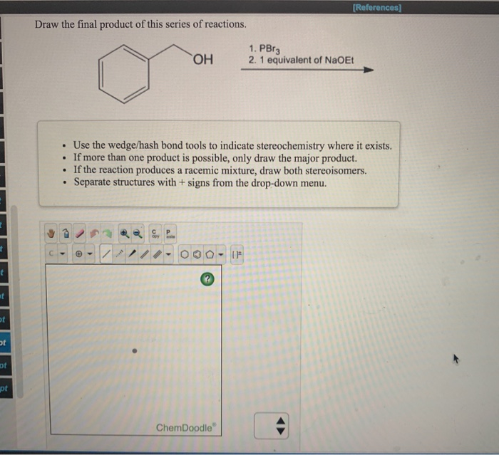 Solved [References) The tosylate of a primary alcohol | Chegg.com