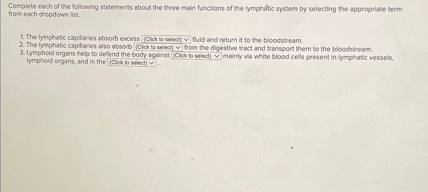Solved Complete each of the following statements about the | Chegg.com
