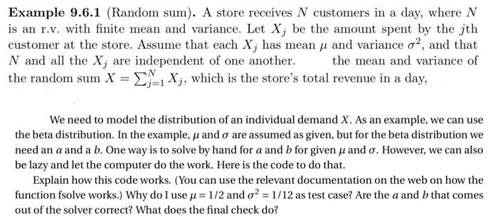 Solved Example 9.6.1 (Random sum). A store receives N | Chegg.com